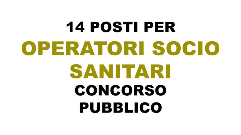 14 OSS concorso pubblico pubblicato in GAZZETTA UFFICIALE
